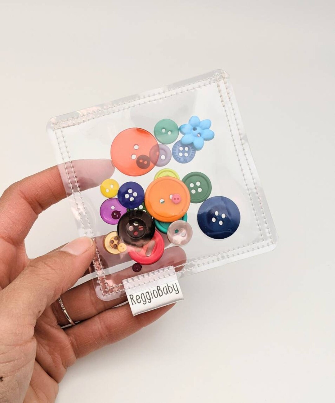 Clear Sensory Toy With Colorful Buttons of Different Sizes, Reggio ...