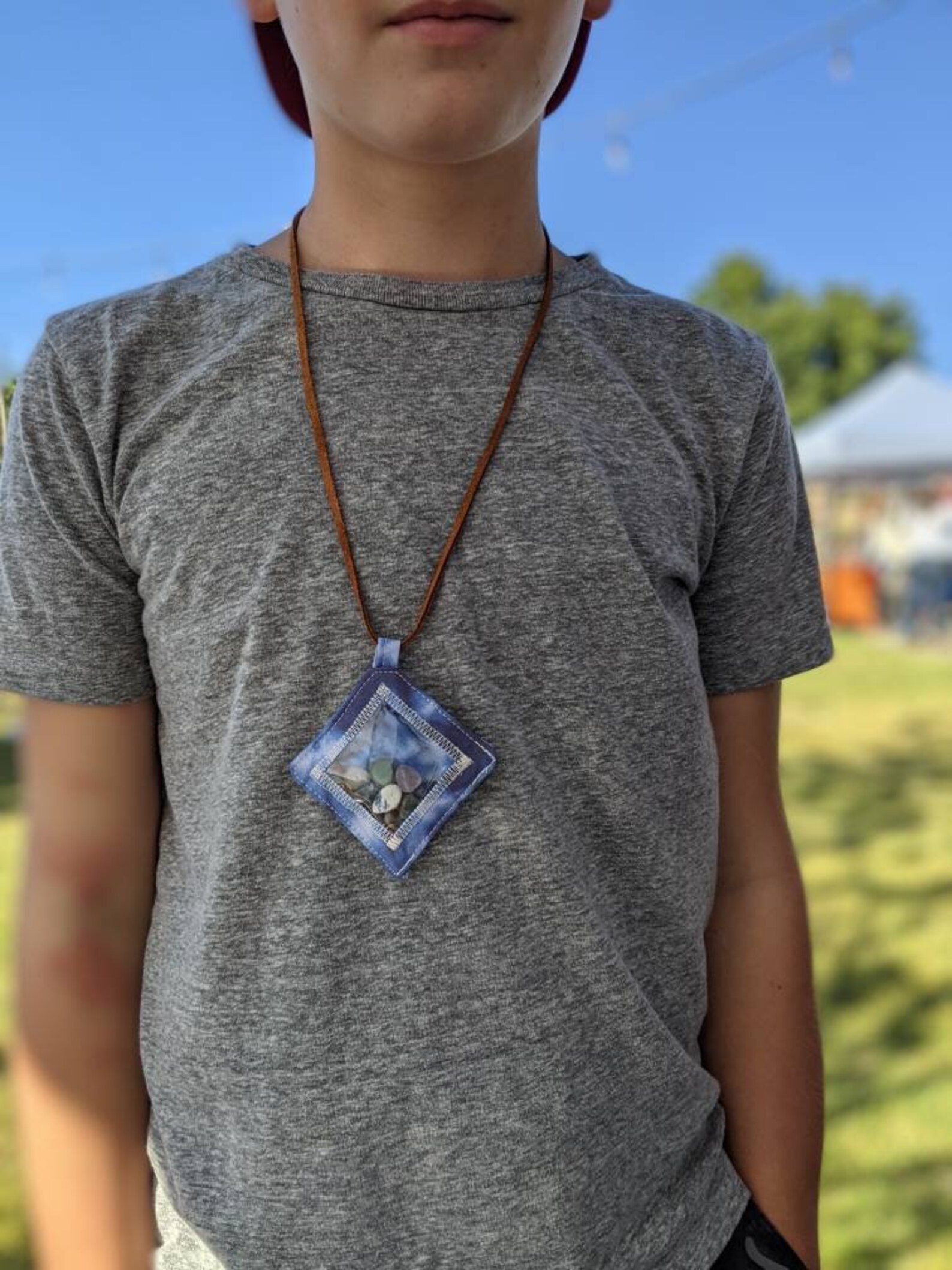 Sensory Necklace Wearable Art Fidget With Gemstones Tree - Etsy