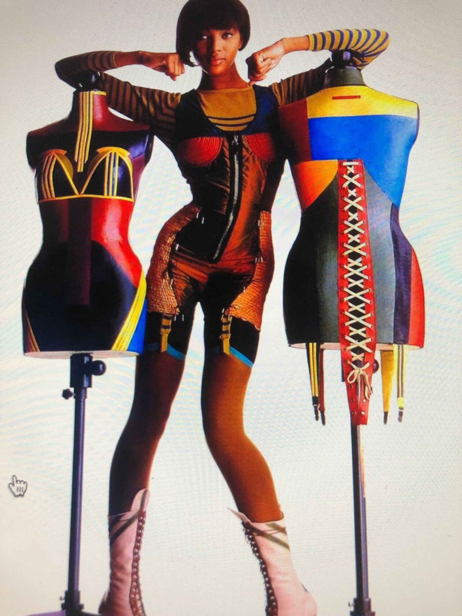 Jean Paul Gaultier Figure Hugging Abstract Design Painted - Etsy