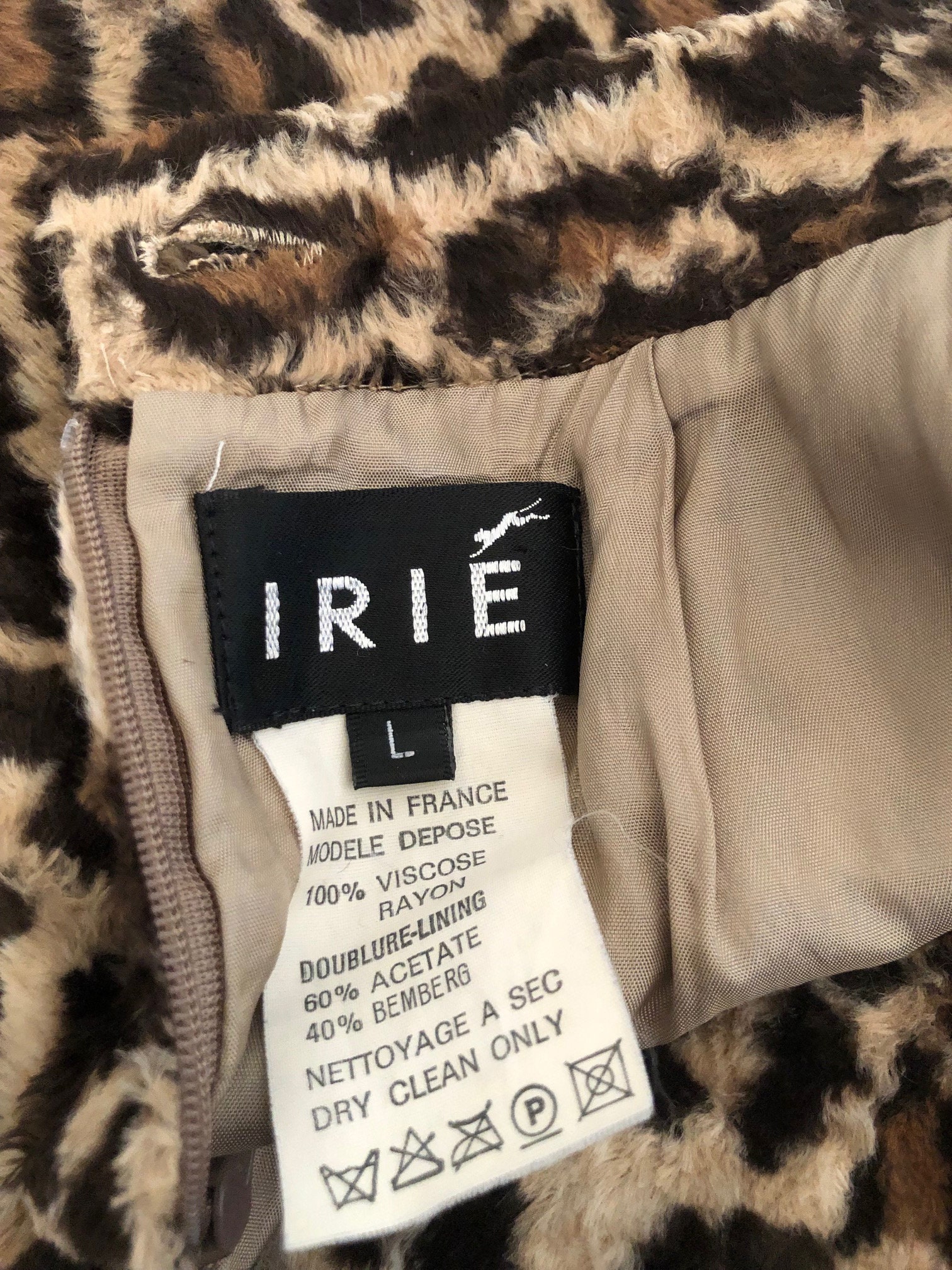Irié Vintage Fake Leopard Fur Pencil Skirt - Etsy
