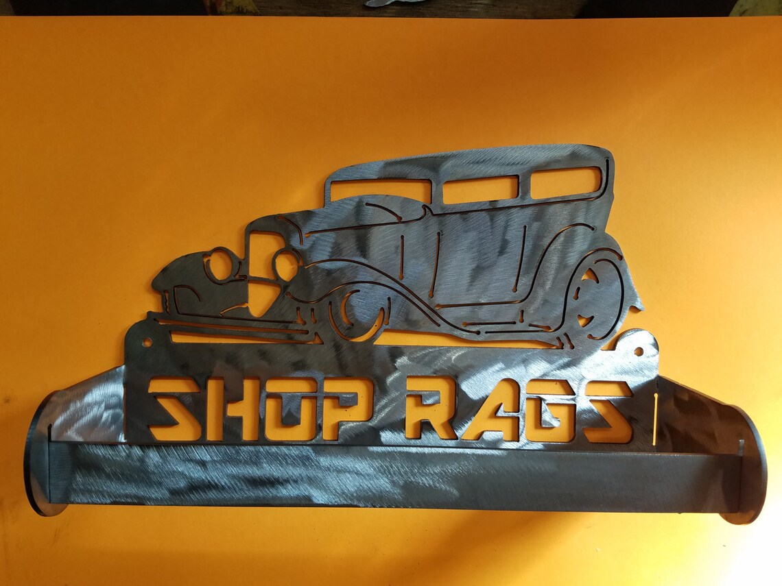 Plasma Cut Metal Hotrod Shop Rag Holder - Etsy