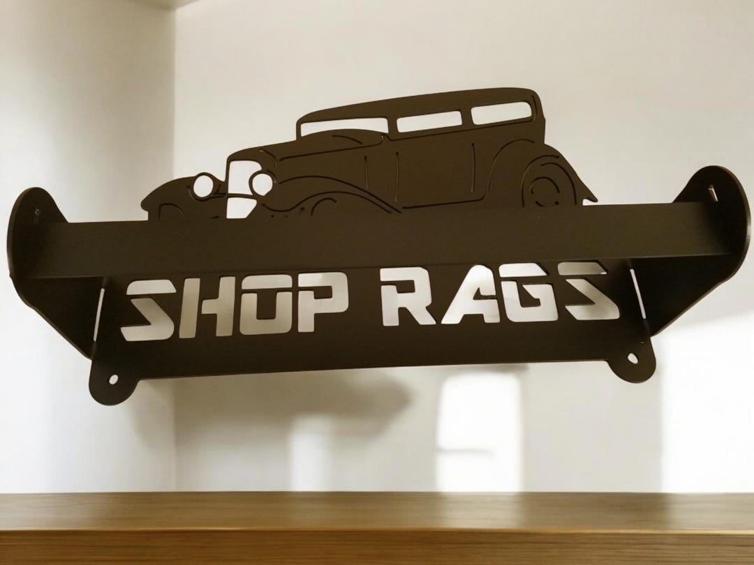 Plasma Cut Metal Hotrod Shop Rag Holder - Etsy