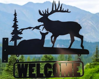 Big Buck Welcome Sign - Etsy