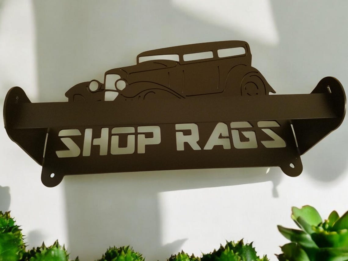 Plasma Cut Metal Hotrod Shop Rag Holder - Etsy