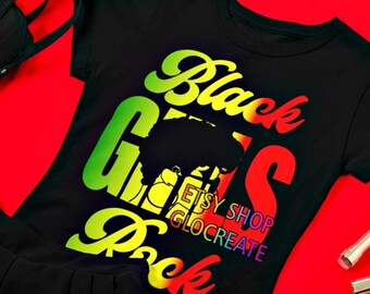 Black GIRLS ROCK Graphics File in Png and Svg Formats Great | Etsy
