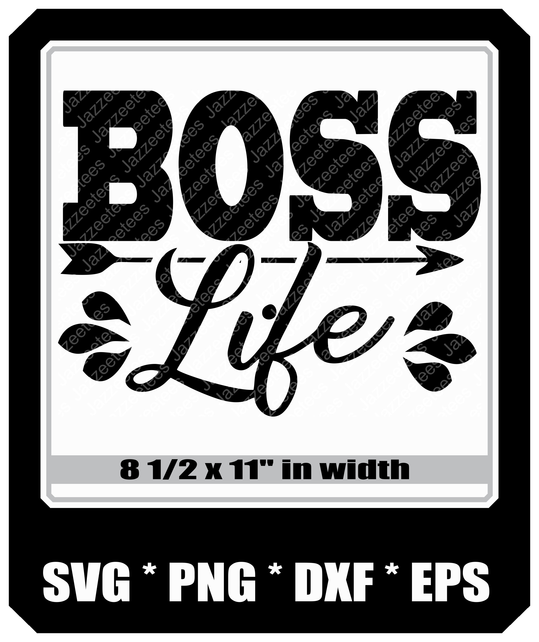 BOSS LIFE svg png rhinestone template & eps descarga digital | Etsy