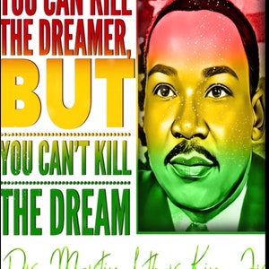 Dr MARTIN LUTHER KING Jr Portrait Quotes Perfect for Mlk Day and Black ...