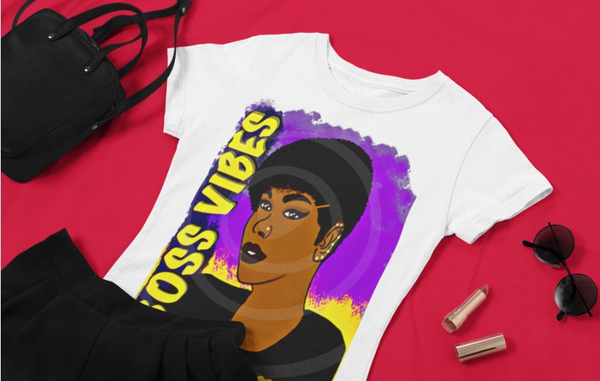 BOSS VIBES LADY 5 pc png bundle 300 dpi perfect for dye | Etsy