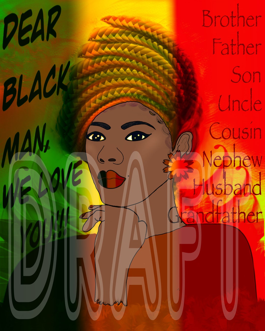 Dear BLACK MAN We Love You Png Files - Etsy