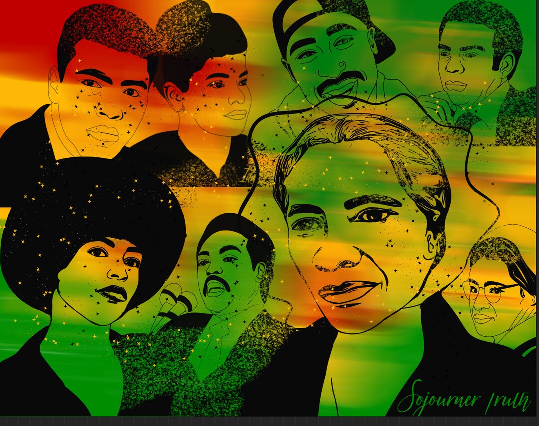 Procreate BLACK HISTORY ICONS Male and Female Stamps Create Your Own ...