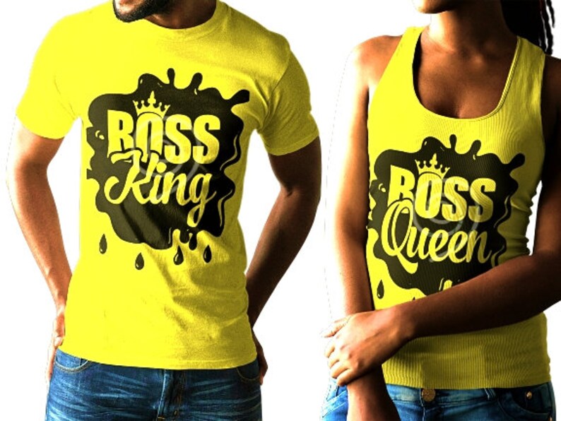 BOSS KING and QUEEN Crown Drip Splash Svg and Png Bundle Best Deal - Etsy
