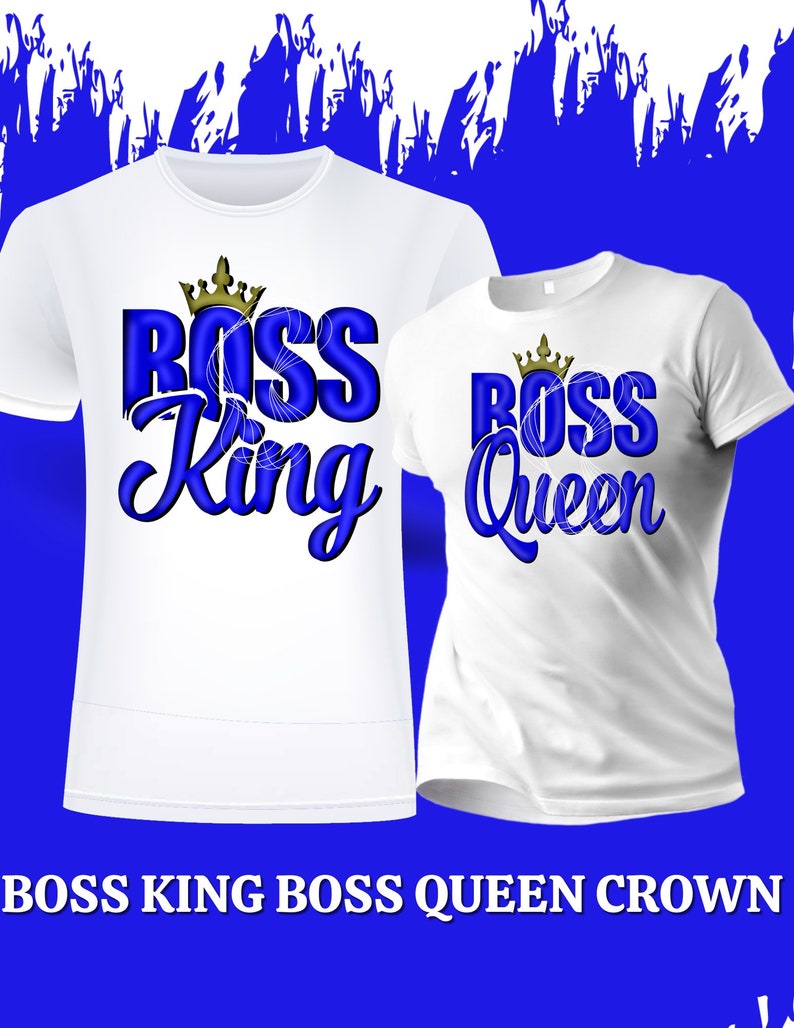 BOSS KING QUEEN 3 Styles Png Bundle Plus Procreate Stamps - Etsy