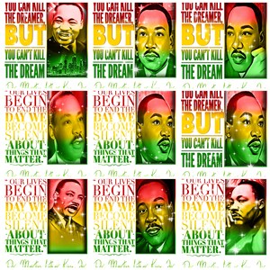 Dr MARTIN LUTHER KING Jr Portrait Quotes Perfect for Mlk Day and Black ...