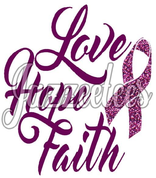 AWARENESS RIBBON Love Hope Faith Custom Designed Graphics SVG and Png ...