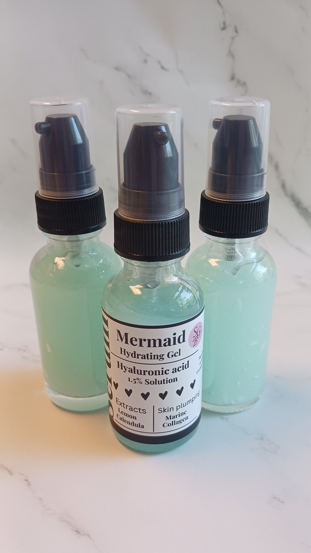 Mermaid Facial Serum, Hyaluronic Acid, Hydrating, Skin Plumping, Facial ...