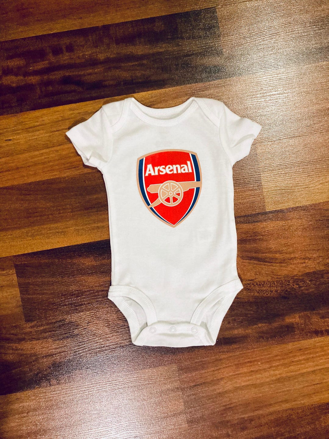 Arsenal Soccer Baby Outfit - White Baby, Infant or Toddler Gift - Etsy