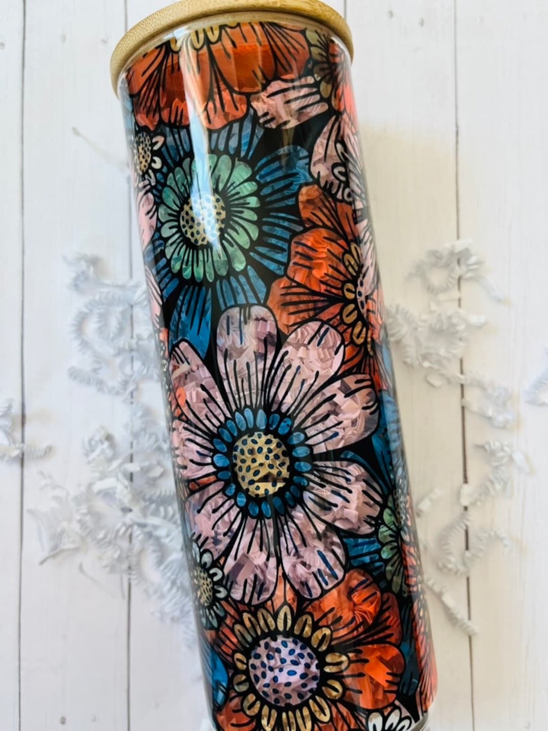 Libbey Glass Mug, SVG, Libbey Beer Cup, Tumbler, Sage, Flower, Glass ...