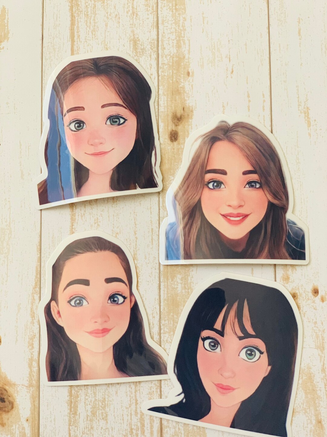Custom Cartoon Portrait Sticker: Waterproof Gloss Vinyl - Etsy