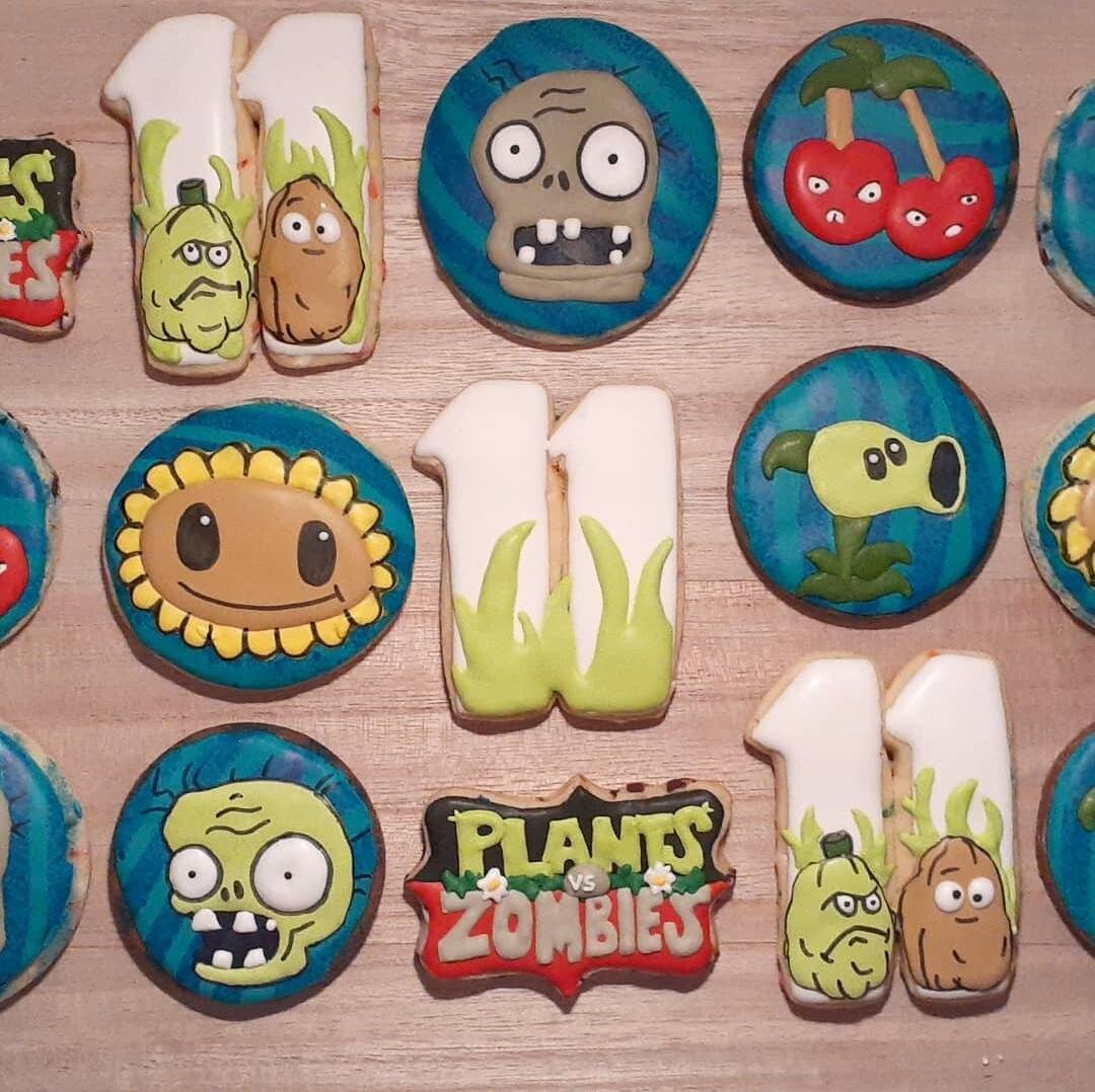 Plants Vs. Zombies Birthday Cookies - Etsy