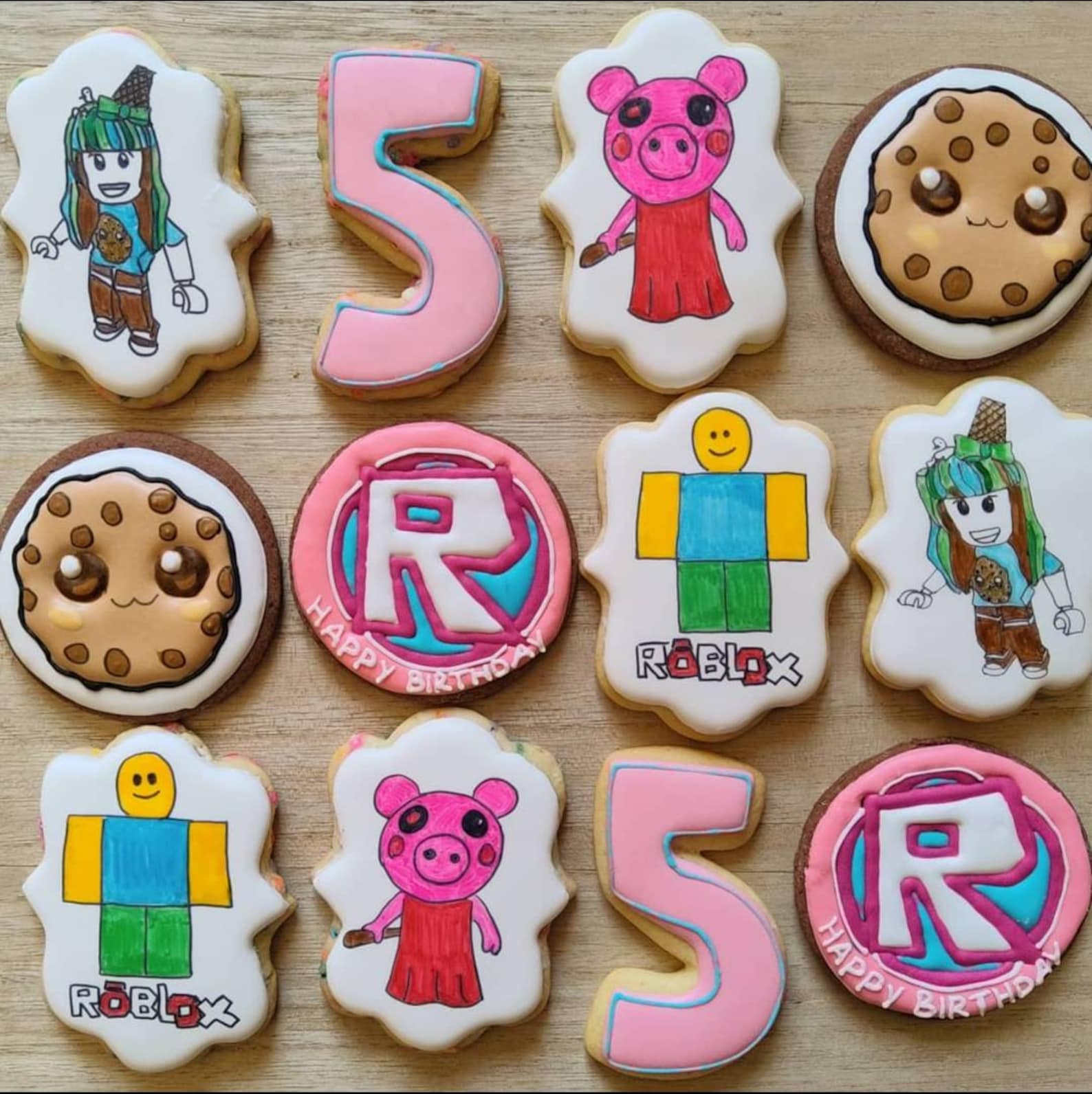 Roblox girl birthday cookies set 1 - Etsy.de