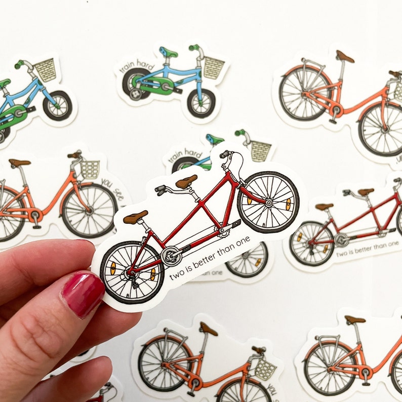 Tandem Bike Sticker | Gift for Valentine Who Loves Bikes | Zwift ...