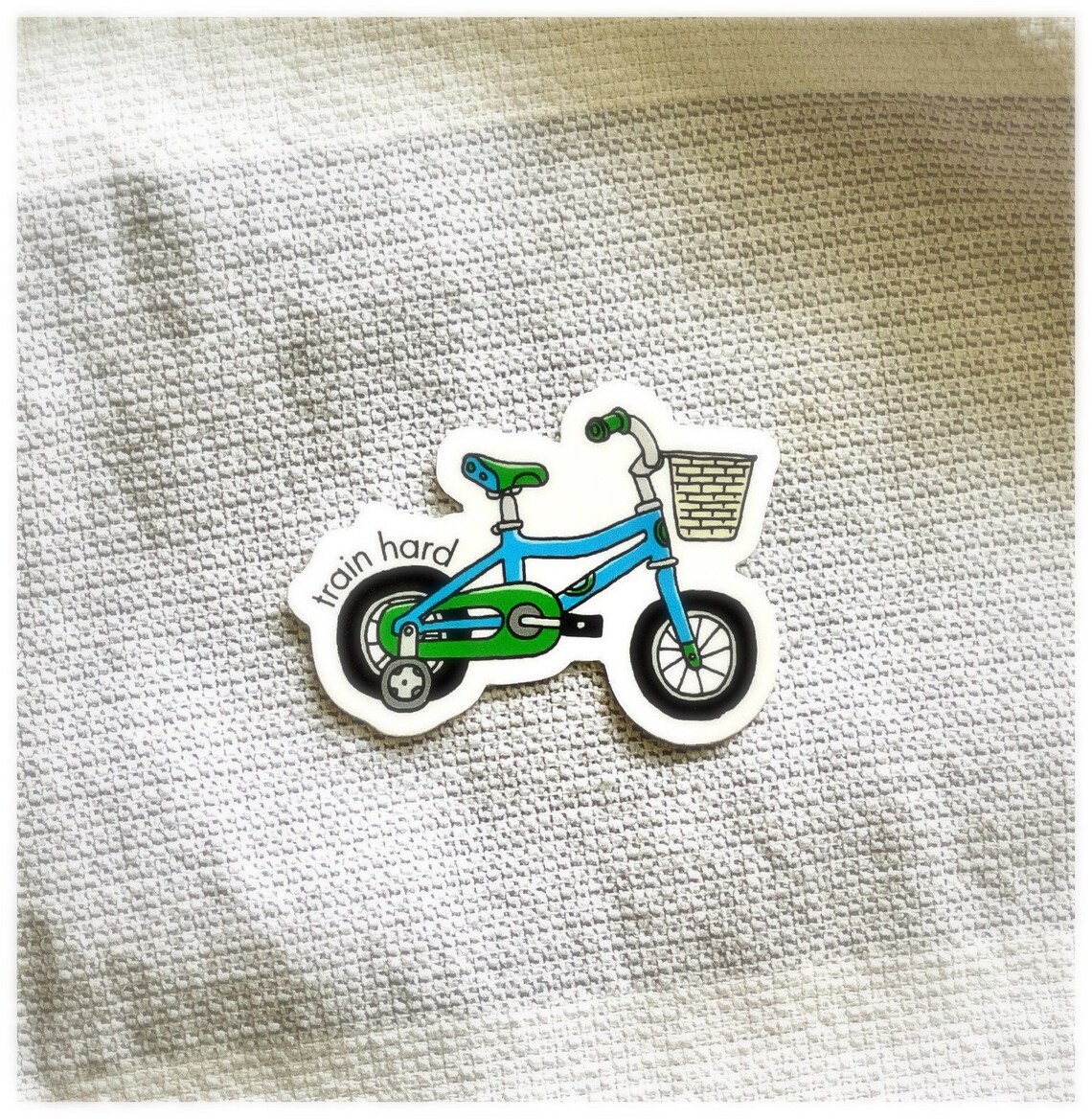 Punny Training Wheels Bike Sticker Cyclist MTB Gravel Bike Zwift ...