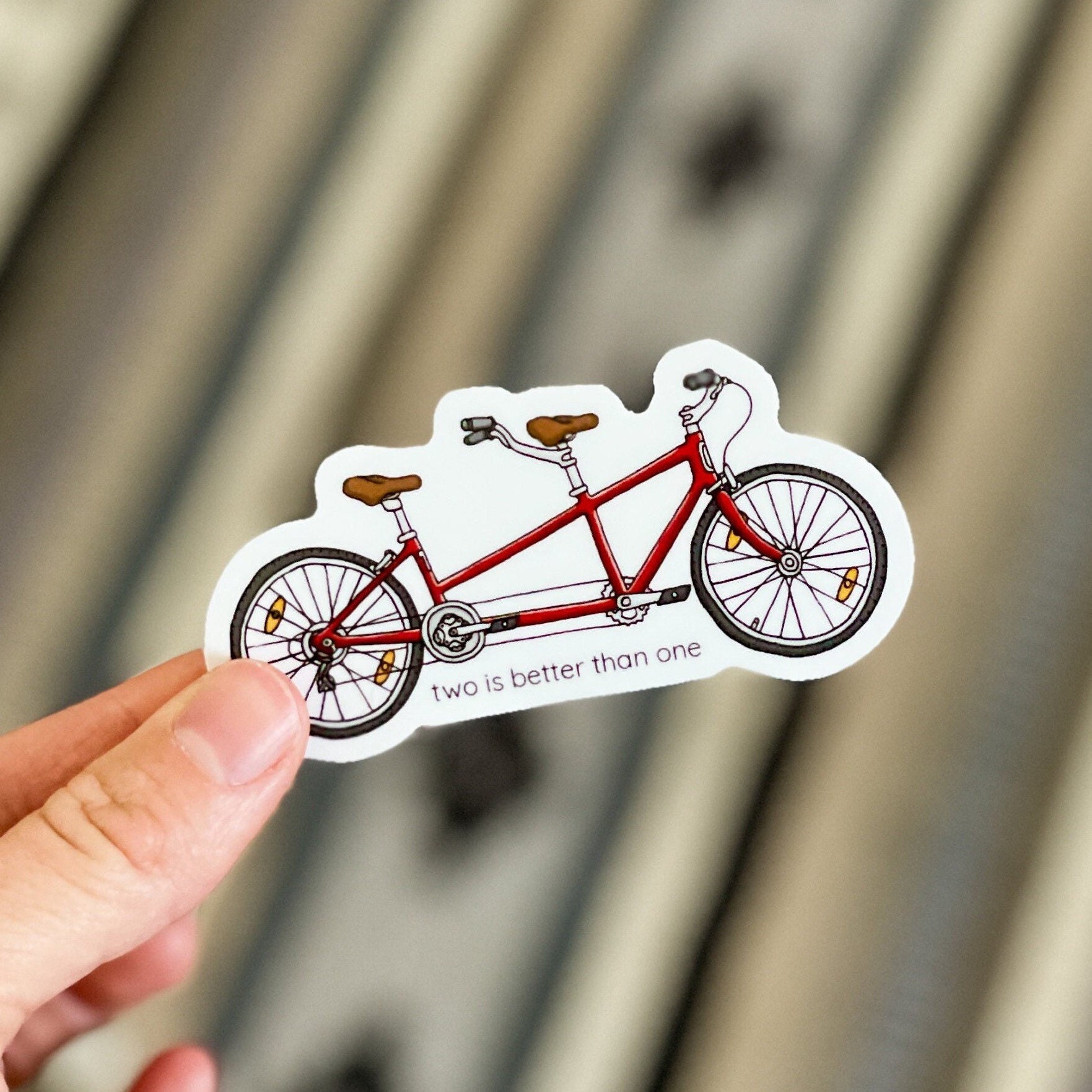 Tandem Bike Sticker | Gift for Valentine Who Loves Bikes | Zwift ...