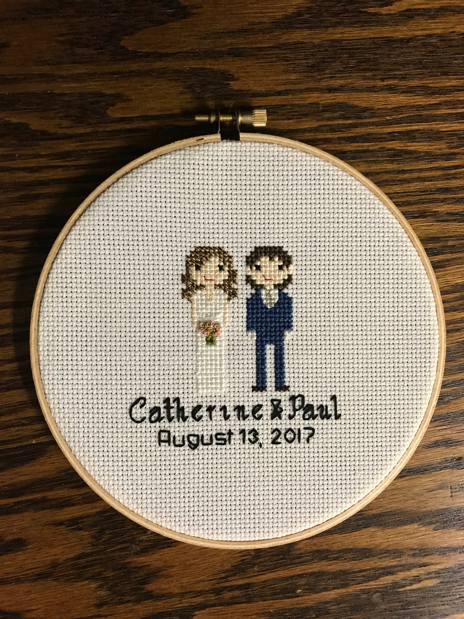 Custom 2 Character Cross Stitch Family - Etsy