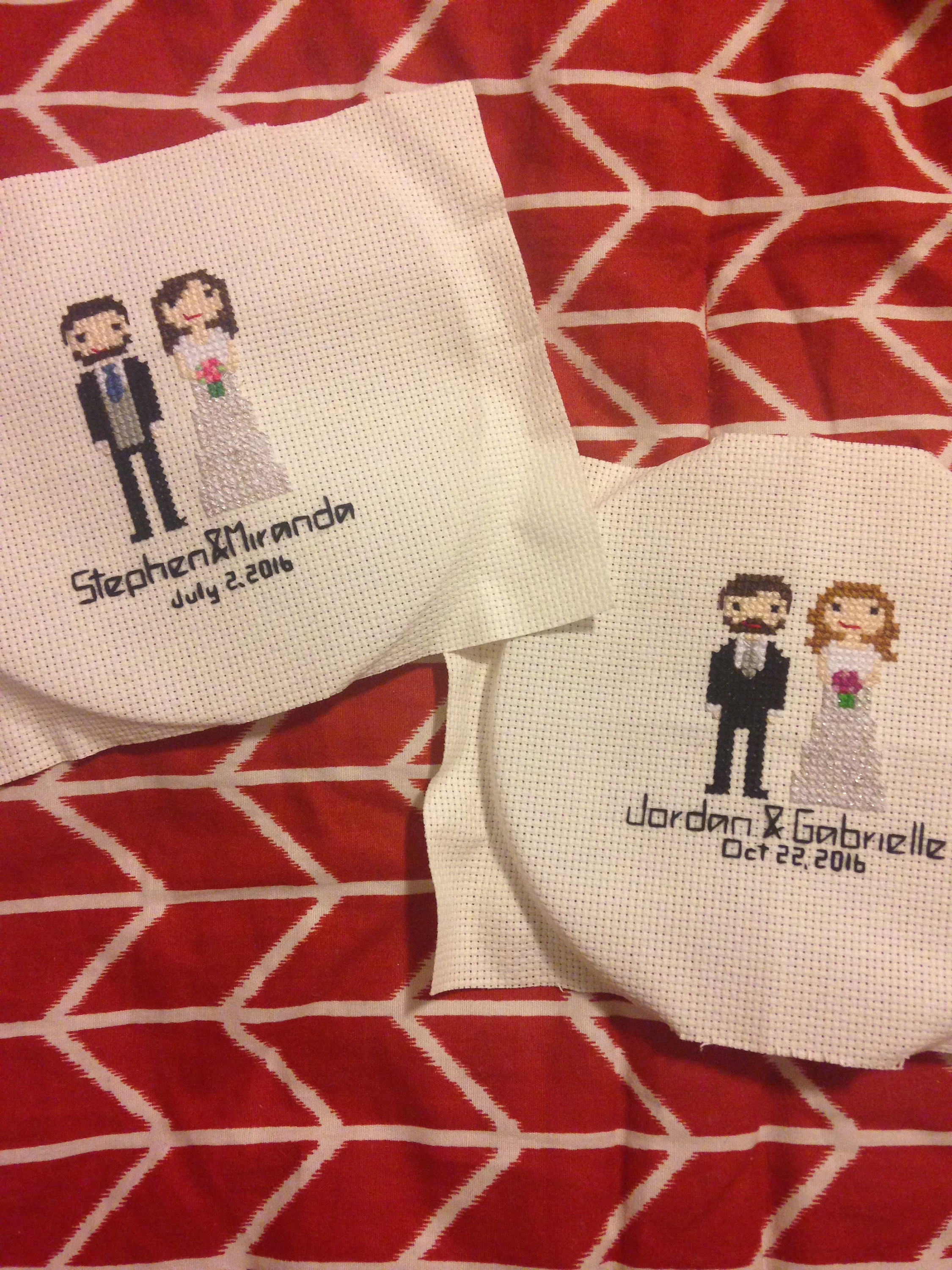 Custom 2 Character Cross Stitch Family - Etsy