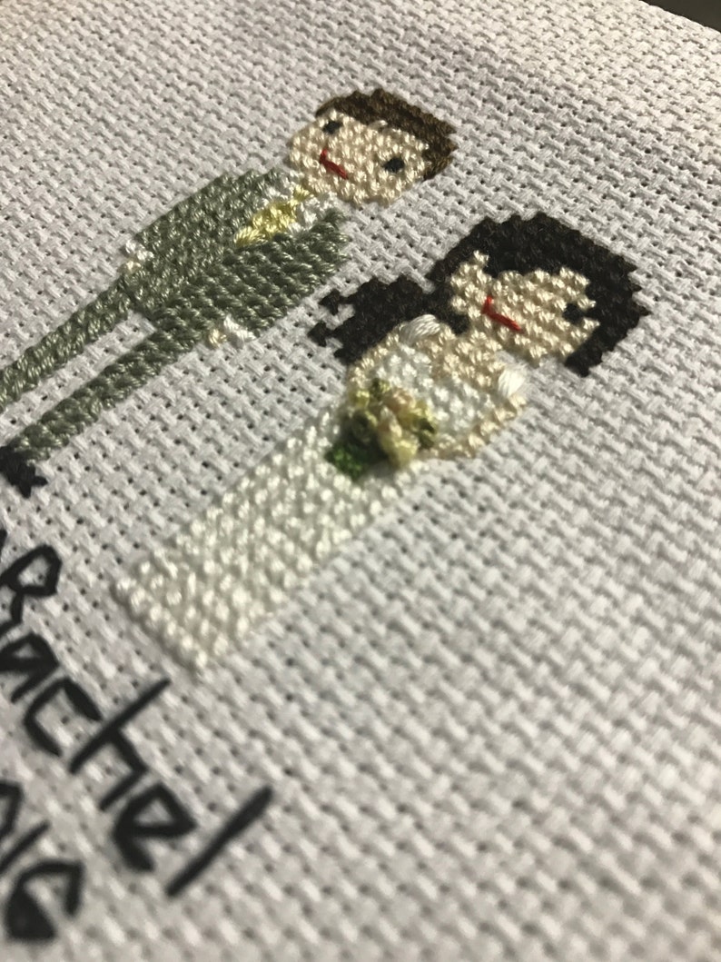 Custom 2 Character Cross Stitch Family - Etsy