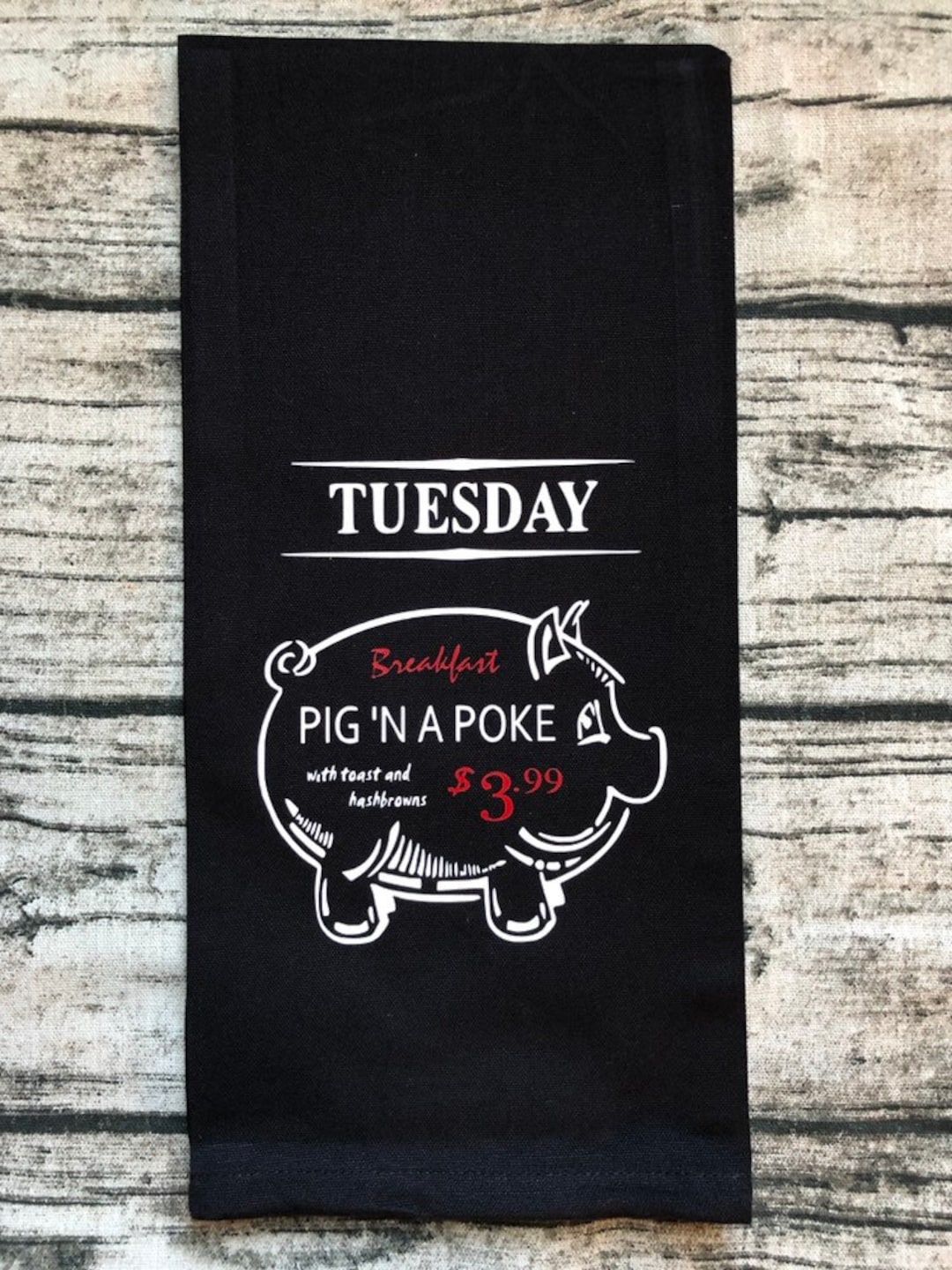 Supernatural Pig in a Poke Dishtowel - Etsy