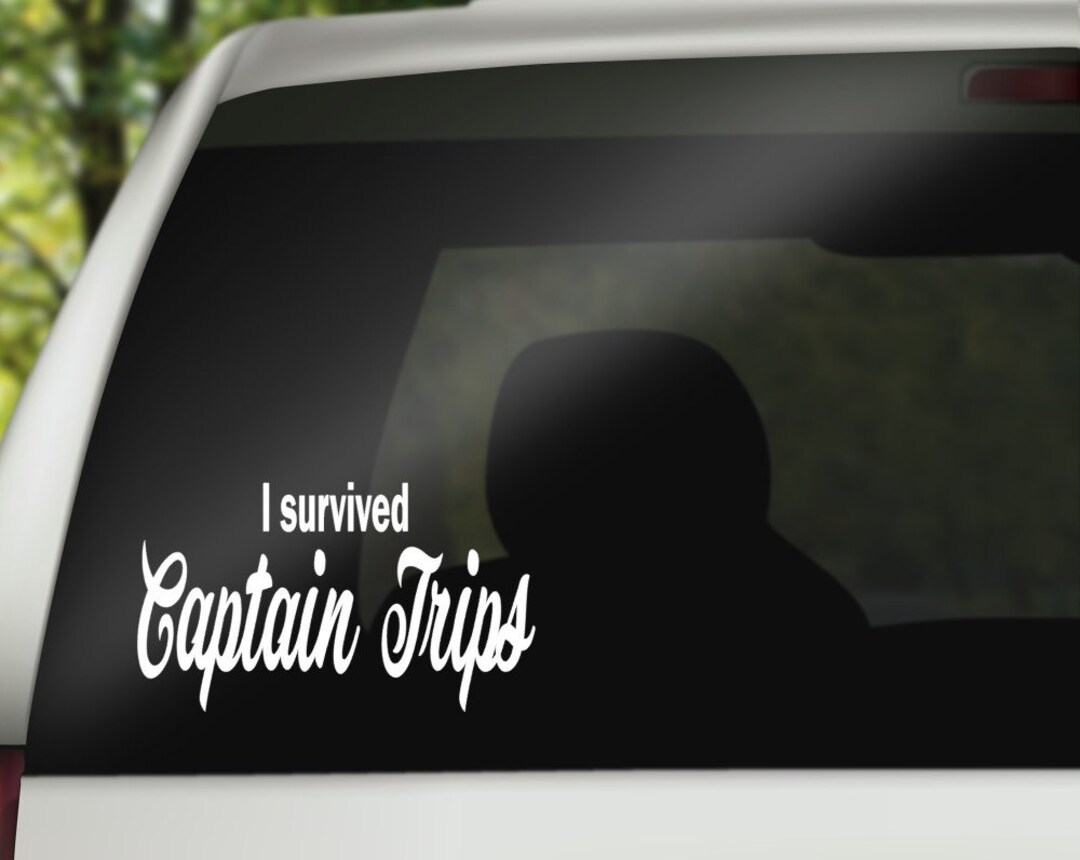 I Survived Captain Trips Vinyl Car Decal Truck Decal Laptop Decal - Etsy