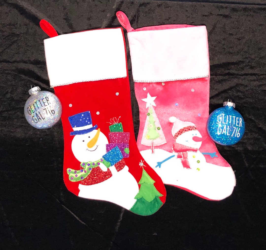 Snowman Stocking Personalized - Etsy