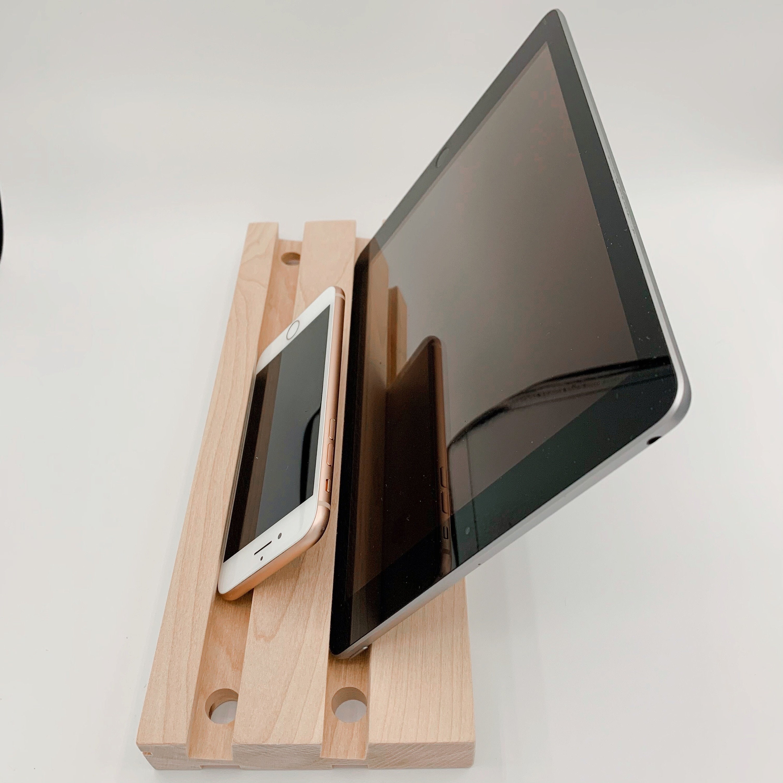 Wooden iPad and iPhone Holder iPad and iPhone Stand iPad - Etsy