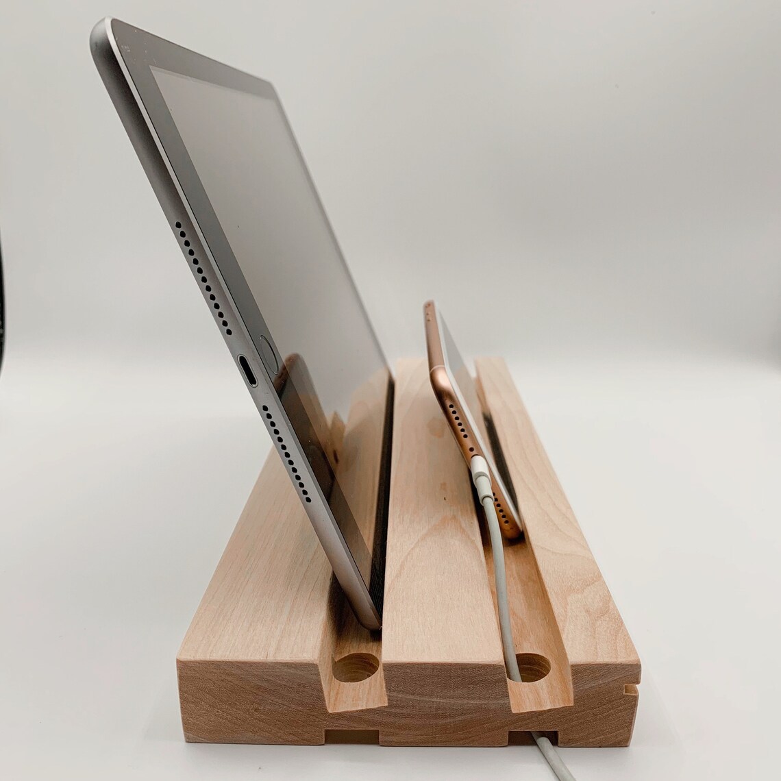 IPad und iPhone Halter aus Holz iPad und iPhone Ständer iPad Halter ...