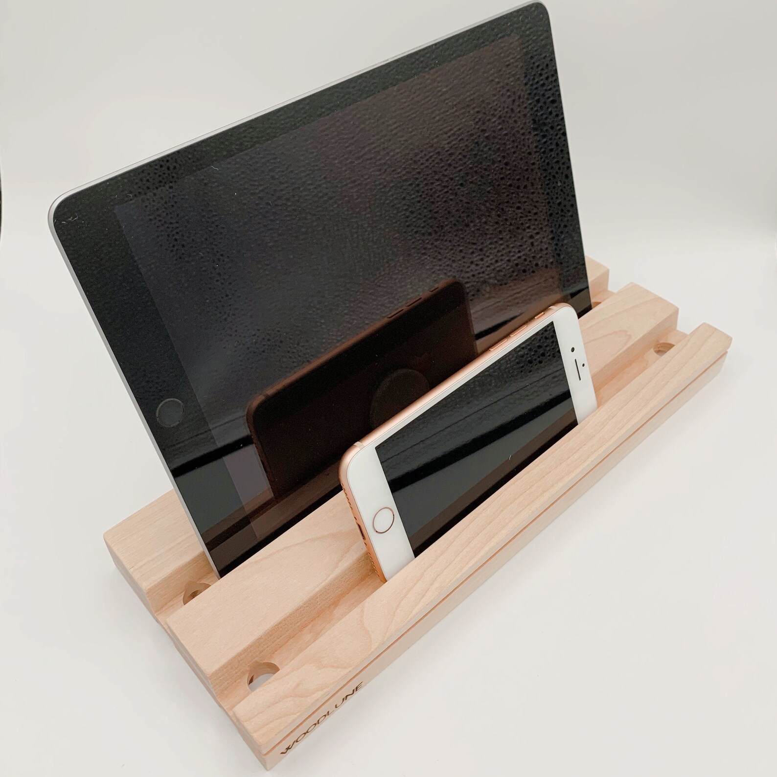 IPad und iPhone Halter aus Holz iPad und iPhone Ständer iPad Halter ...