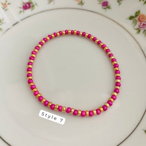 Multi-colored Seed Bead Stack Bracelet - Etsy