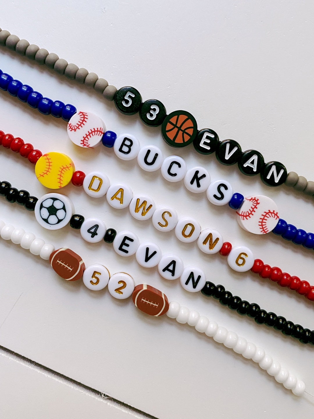 Personalized Sports Bracelet - Etsy