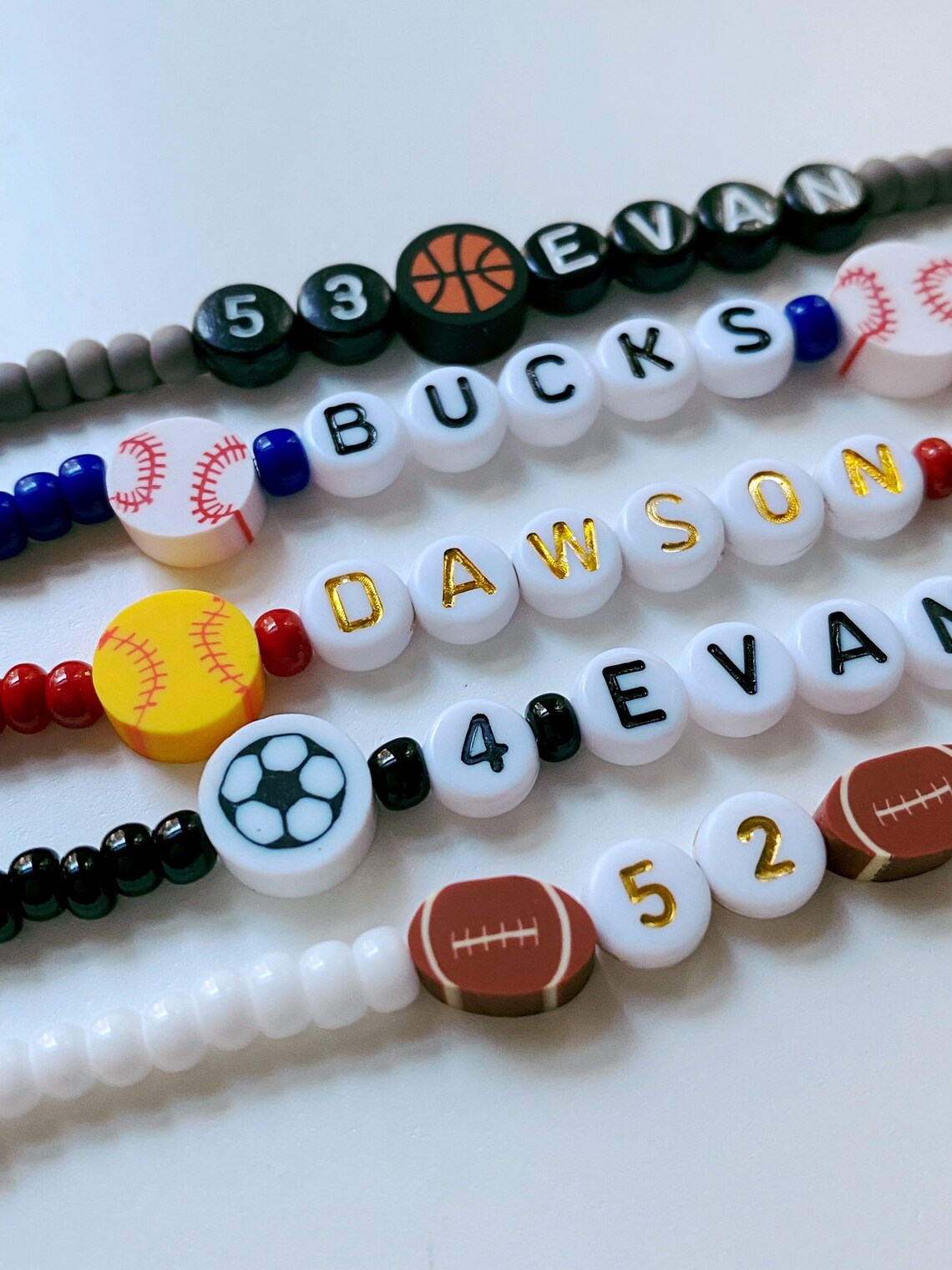 Personalized Sports Bracelet - Etsy