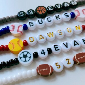Personalized Sports Bracelet - Etsy