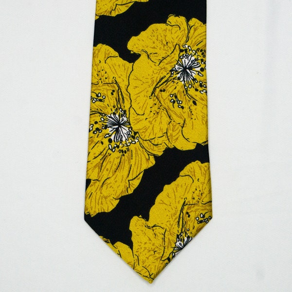 Yellow Floral Tie - Etsy