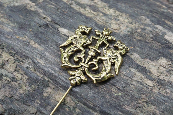 Gold Crest Lapel Pin Brooch Suit Pin Medieval Lapel Pin | Etsy