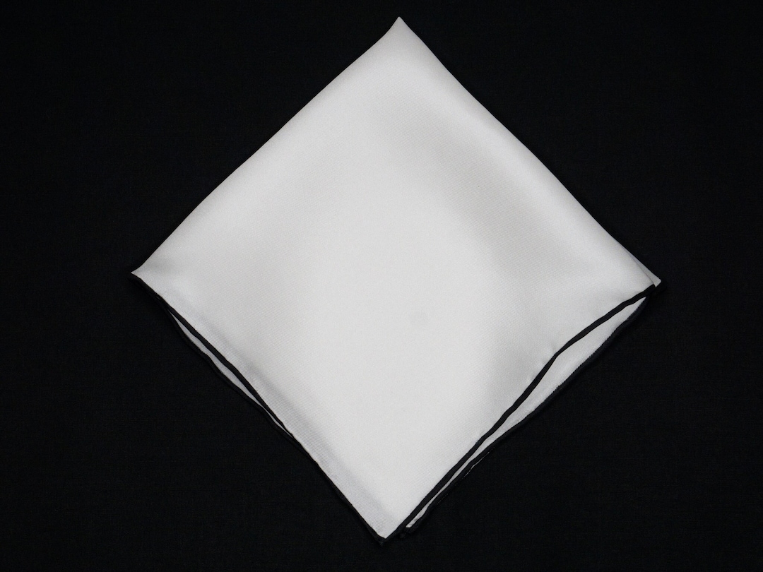 White Silk Pocket Square: Classic Wedding Suit Accessory (11.42in) - Etsy