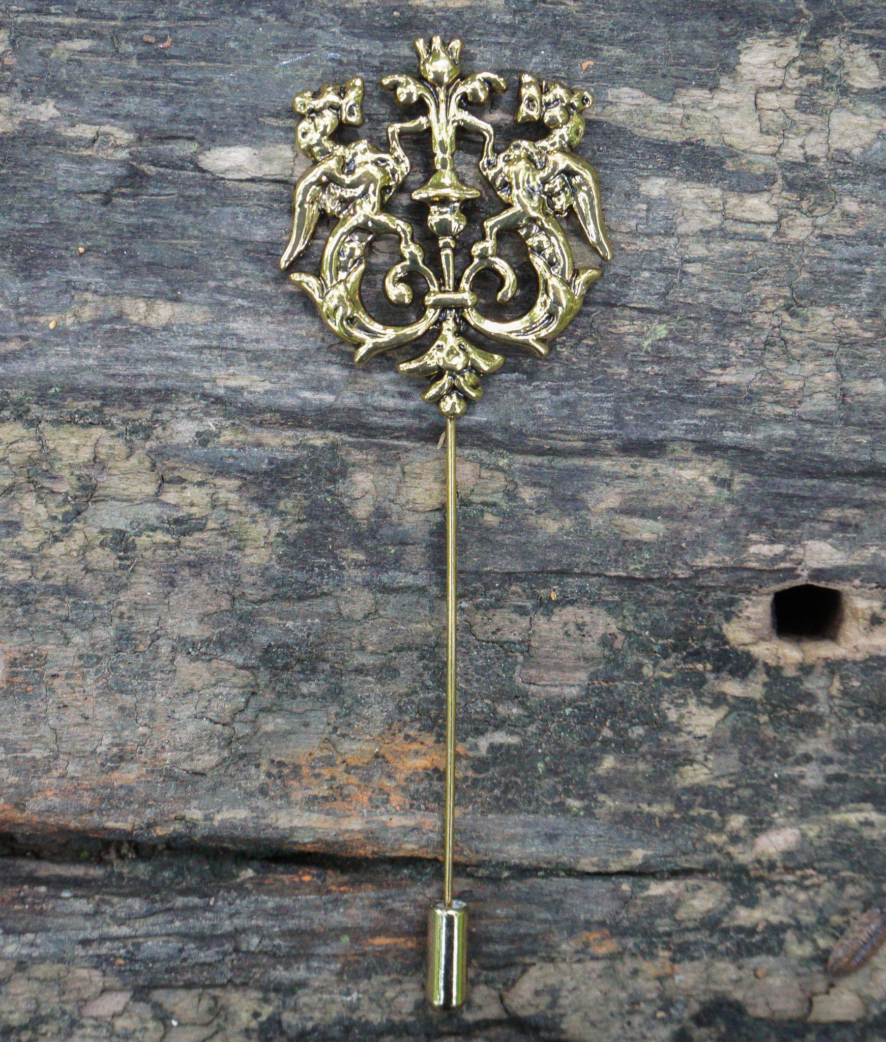 Gold Crest Lapel Pin Brooch Suit Pin Medieval Lapel Pin - Etsy