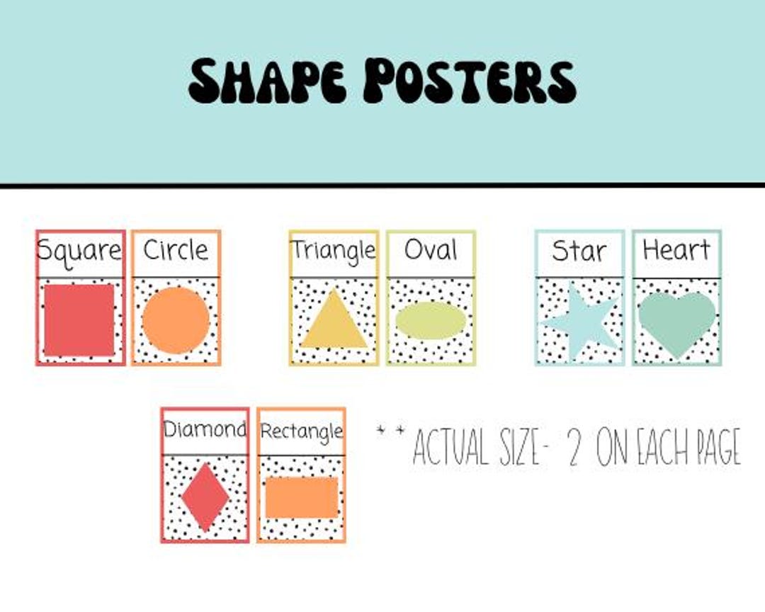 Classroom Shape Posters - Etsy