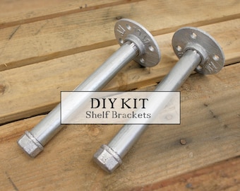 Industrial Pipe Corbel Shelf Bracket Kit 1 Inch Pipe | Etsy