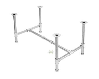Industrial Pipe Table Base Kit for Kitchen, Dining Room or Kitchen ...