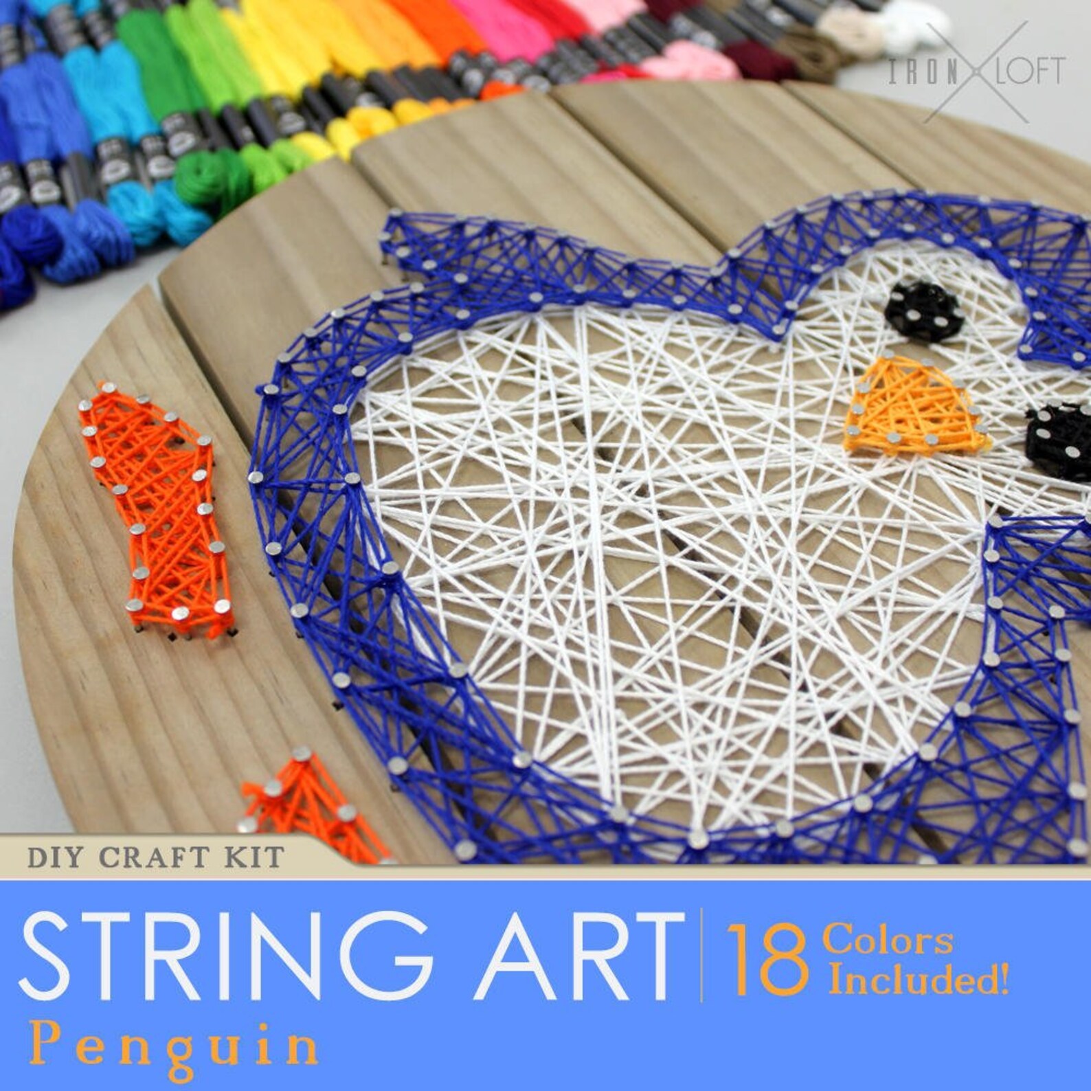 DIY Penguin String Art Wood Pallet Sign Kit - Etsy