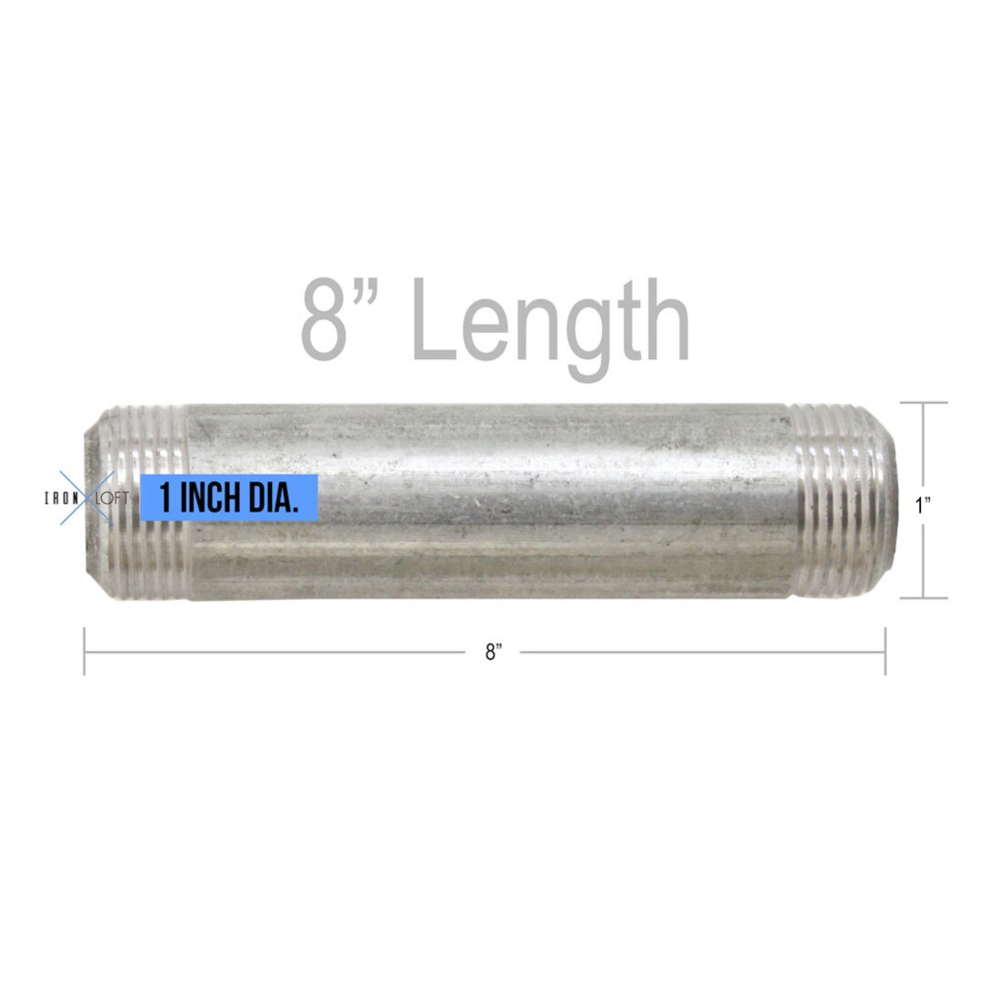 Industrial 8" Pipe Hardware - 1 Inch Dia - Etsy