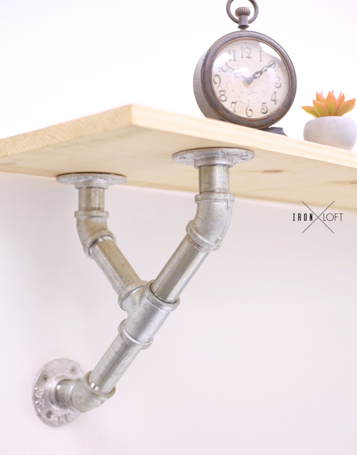 Industrial Pipe Corbel Shelf Bracket Kit 1 Inch Pipe | Etsy